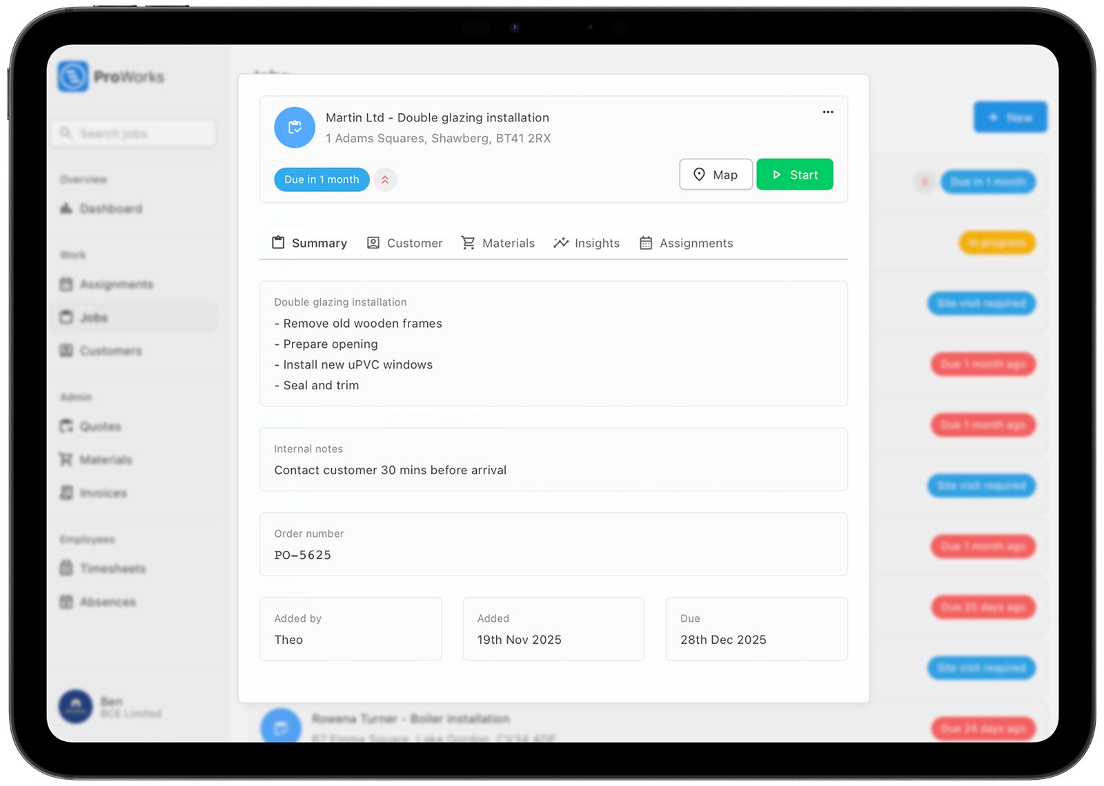Job Management for Electricians, Plumbers and Contractors